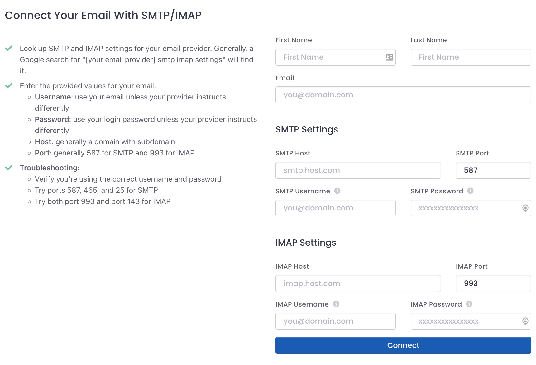 How to Connect an Email via SMTP and IMAP - Boxward
